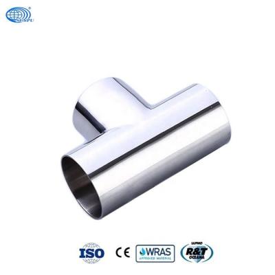 China SS304 Sanitary Polished Equal Union Tee Fittings Anti Corrosion for sale