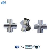 China Seamless Sanitary Straight Cross Pipe Fitting for sale