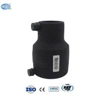 China DN20 DN63 Plastic Pipe Fitting Black HDPE Reducing Coupler Socket Fusion Tee for sale