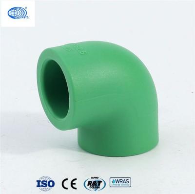 China 90 Degree PPR Plain Elbow Reducer Flexibility PPR Pipes Fittings for sale