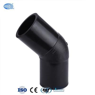 China Butt Welding HDPE Pipe Fittings 45 Degree HDPE Elbow Anti Abrasion Nontoxic for sale
