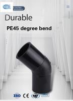 China Butt Welding HDPE Pipe Fittings 45 Degree HDPE Elbow Anti Abrasion Nontoxic for sale