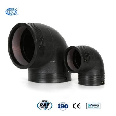 China ISO4427 SDR17 Plastic Pipe Fitting 90 Degree HDPE Electrofusion Elbow for sale