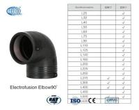 China ISO4427 SDR17 Plastic Pipe Fitting 90 Degree HDPE Electrofusion Elbow for sale