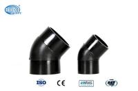 China OEM Black Yellow HDPE Pipe Fittings Butt Fusion 2 Inch 4 Inch 90 Degree Elbow for sale