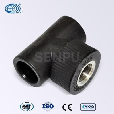 China 1/2 Inch 2 Inch HDPE Pipe Fittings Female Threaded Tee Connect Pipes for sale