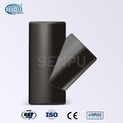 China Electrofusion Welded Y Type Tee HDPE Pipe Fittings Dia20mm To 1000mm for sale