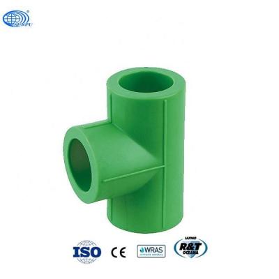 China Green PPR Reducing Tee DIN16962 PPR Pipes Fittings Quick Coupling for sale