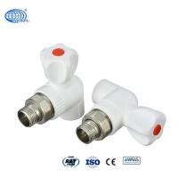 China 20mm PN25 White Straight Radiator Valves Heat Resistance PPR Pipes Fittings for sale