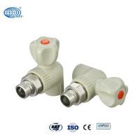 China 20mm PN25 White Straight Radiator Valves Heat Resistance PPR Pipes Fittings for sale