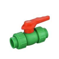 China PPR Brass Double Union Ball Valve PN25 Leakage Proof for sale