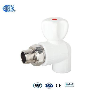 China gray White Male Straight Angled Radiator Valve 20mm To 110mm for sale