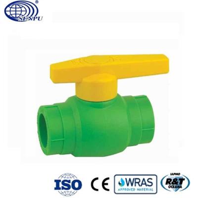 China 20mm Thickness Heat Resistance PPR Ball Valve 2 Inch Green for sale