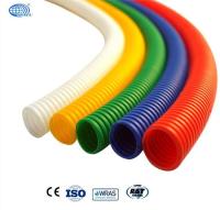 China Red White Plastic Single Wall HDPE Corrugated Pipe 100m/ Coil for sale