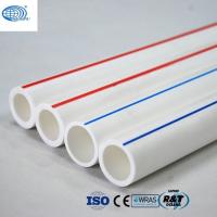 China High Density Polyethylene PE Water Pipes ODM White With Red Strip for sale