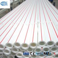 China High Density Polyethylene PE Water Pipes ODM White With Red Strip for sale