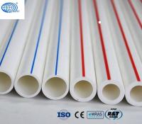 China High Density Polyethylene PE Water Pipes ODM White With Red Strip for sale