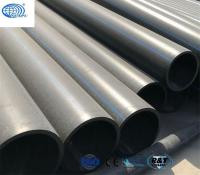 China Water Supply Flexible PE HDPE Irrigation Pipe Black With Blue Strip for sale