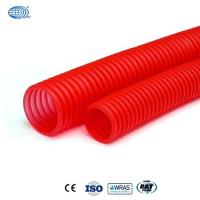 China Double Wall Plastic HDPE Corrugated Pipe Blue Black for sale