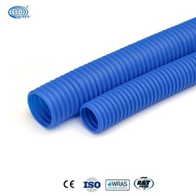 China Double Wall Plastic HDPE Corrugated Pipe Blue Black for sale
