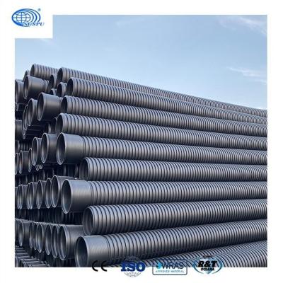 China SN6 SN8 Large Diameter Corrugated Drainage Pipe Double Wall for sale
