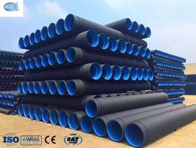 China OEM 12 Inch Double Wall Culvert Pipe HDPE Pipe Rustproof Chemical Resistant for sale
