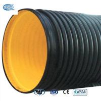 China High Density HDPE Twin Wall Drainage Pipe DN200 To 1800mm for sale