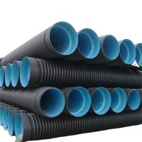 China High Density HDPE Twin Wall Drainage Pipe DN200 To 1800mm for sale