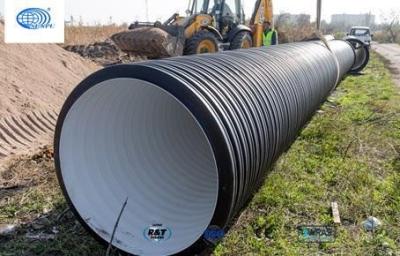China HDPE Double Wall Corrugated Sewer Pipe Lightweight Good Toughness for sale