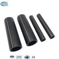 China Multifunction 63mm Dia HDPE Pipe High Strength PE100 Poly Pipe Yellow Stripe for sale
