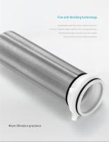 China SS316L Household Water Purifier Washable Flushable Sediment Water Filter 40 Microns for sale