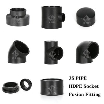 China Factory Price HDPE Socket Plumbing Pipe Fusion Fittings for sale