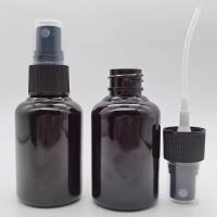 China 50ML PET Glossy Black Plastic Cosmetic Spray Bottle With Black Fine Spray Head for sale