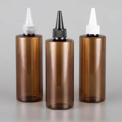 China 6ml Plastic Amber Squeeze Cosmetic Bottle with Twist Top Cap Refillable Bottles for sale