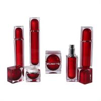 China 30G 50G Luxury Square Skin Care Container Acrylic Cosmetic Cream Bottle /Jar for sale