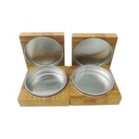 China Eyeshadow Small Eye Makeup Box 5g Bamboo Cover SGS Aluminium 61MM for sale