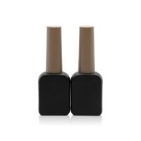 China 10ml Empty Gel Nail Polish Black Bottle 0.3oz 15cc Bamboo Cap for sale
