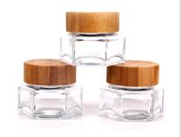 China 100g 38mm Empty Cosmetic Containers Cream Jar 50ml Bamboo Lid for sale