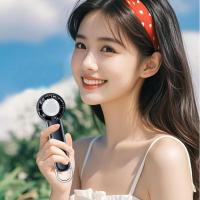 China Factory Wholesale 2000mAh New Arrivals Custom LOGO USB Rechargeable Pocket Fan Portable Fan for Outdoor Mini Handheld Fan for sale