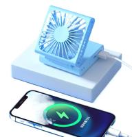 China USB Rechargeable Personal Desk Phone Holder Portable Mini Fan Small Battery Operated Fan 5 in 1 As Power Bank Handheld Neck Fan for sale