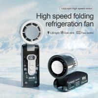 China Factory Hot Sale Cyberpunk Style Handheld Fan High Speed Refrigerable 3000mAh Rechargeable Battery Portable Wearable for sale