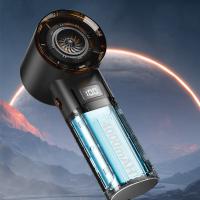 China Travel Camping Outdoor Digital Display Speed 1-100 4000mAh Battery Rechargeable Personal Adjustable Portable Handheld Turbo Fan for sale