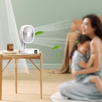 China Factory Hanging Mini Rechargeable Wireless Fans Battery Cooling Electric Outdoor Portable Camping Desktop Wall Table Fan for sale