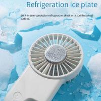 China Portable Hand Fan 1200mAh Outdoor Rechargeable Mini Air Conditioner Cooling Electric Refrigeration Fan With Ice Air Cooler for sale