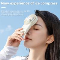 China Portable Hand Fan 1200mAh Outdoor Rechargeable Mini Air Conditioner Cooling Electric Refrigeration Fan With Ice Air Cooler for sale