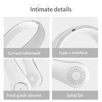 China OEM Manufacturer Wearable Small Battery Usb Portable Cooling Fan Outdoor Rechargeable Sports Mini Band Neck Fan for sale
