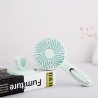 China Outdoor Electric Mini Portable Rechargeable 3-Speed LED Light Smart Handheld Fan for Car/RV Use for sale