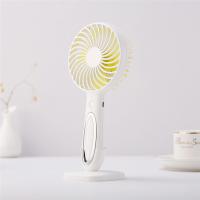 China Outdoor Electric Mini Portable Rechargeable 3-Speed LED Light Smart Handheld Fan for Car/RV Use for sale