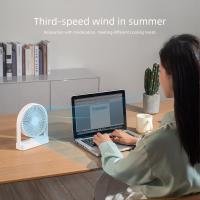 China FUSMLI Factory Price Mini Rechargeable Portable Table  Fan 2000mah Summer Camping Trending Products Desk Fan for sale
