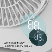 China FUSMLI 2025 New Popular Rechargeable Portable Table Fan 2000mah Summer Camping Trending Products Desktop Fan with Display for sale